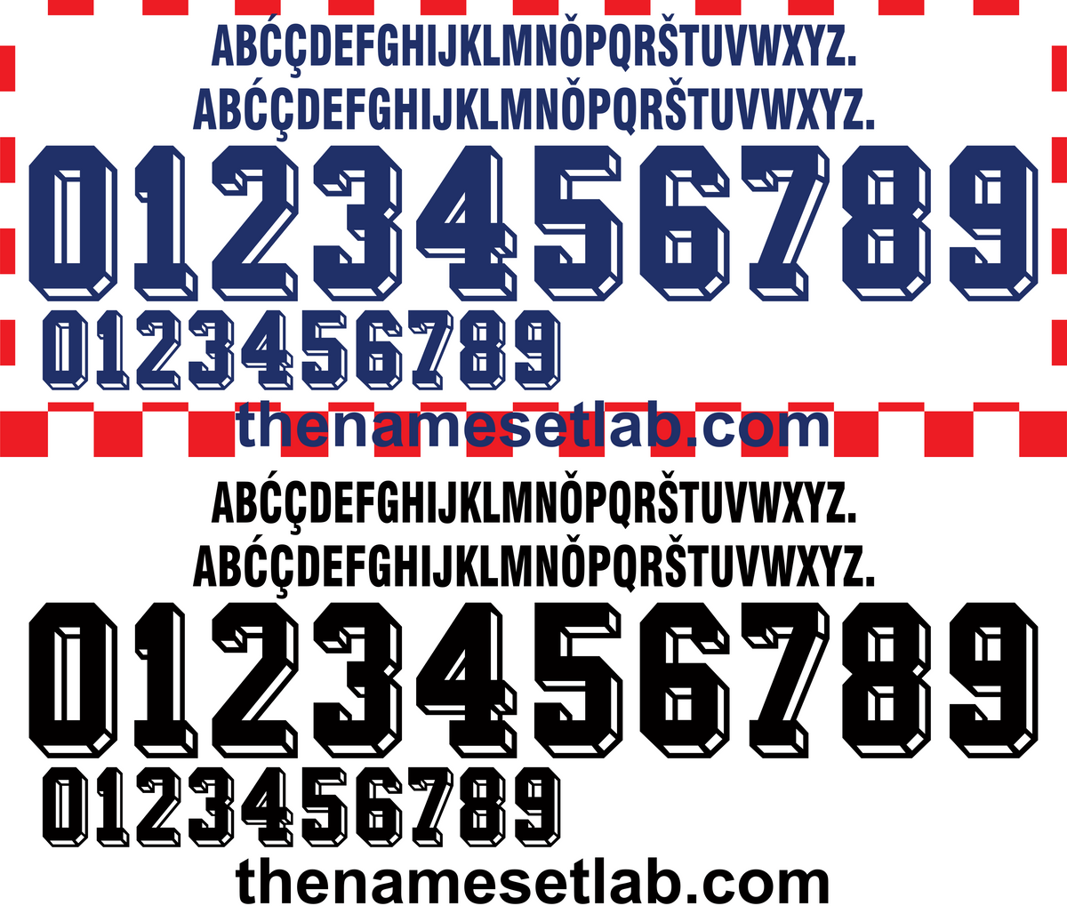 Croatia 1996 Football Nameset AI Vector File – Retro Football Shirts