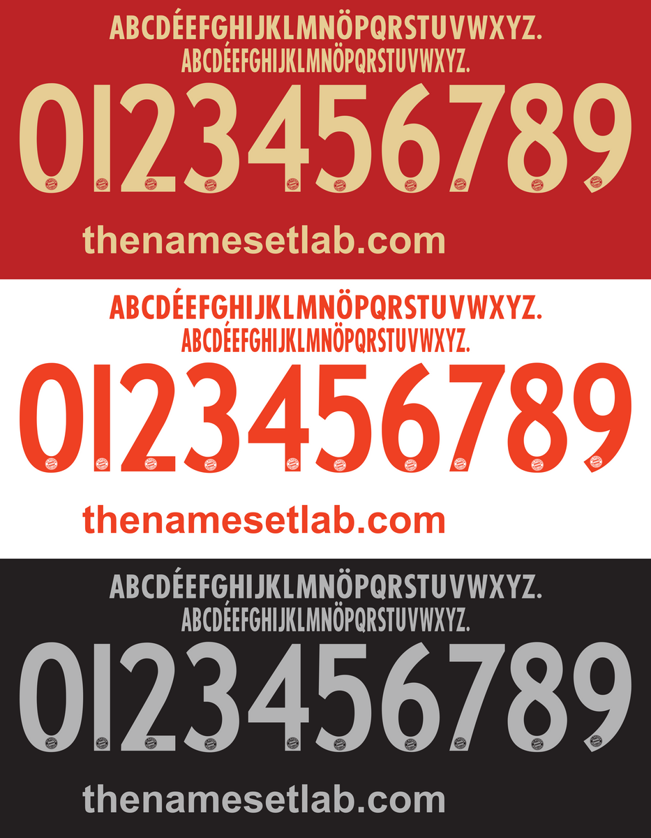 Bayern Munich 2012-2013 Nameset AI Vector File – Retro Football Shirts