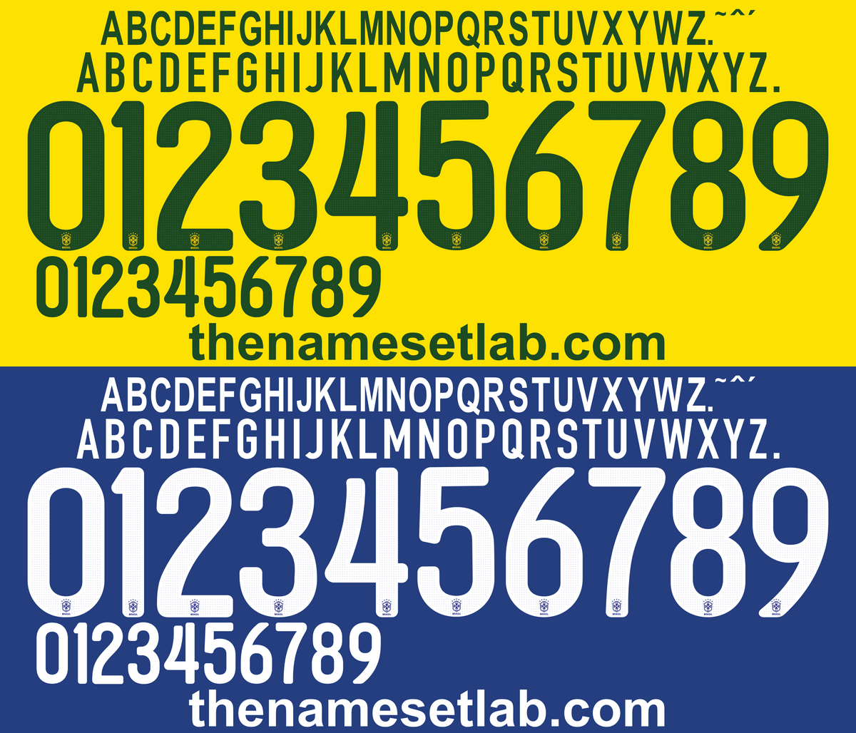 Brazil 2012-2013 Football Nameset AI Vector File – Retro Football Shirts