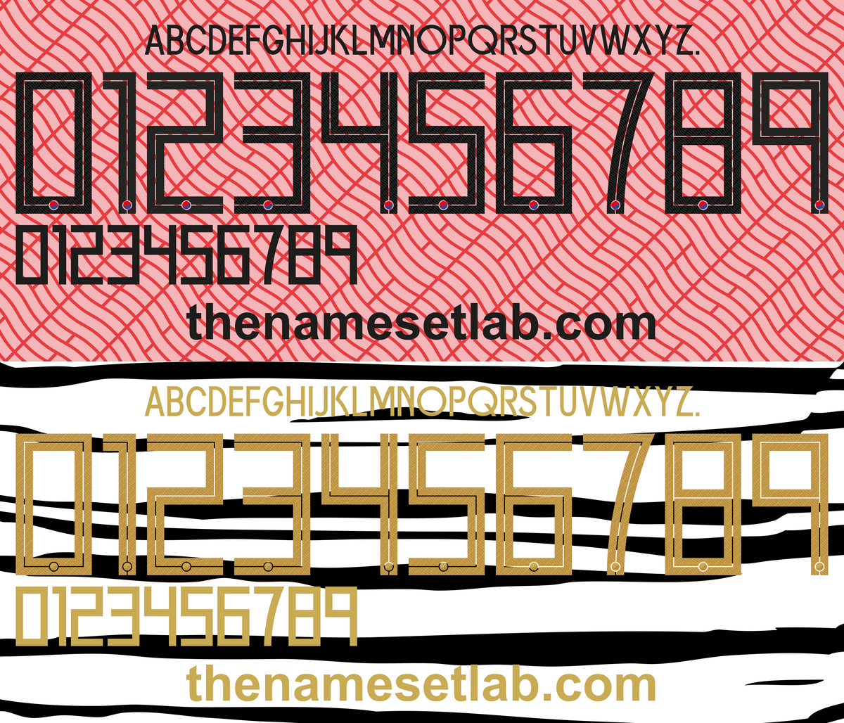 South Korea 2020 Football Nameset AI Vector File – Retro Football Shirts