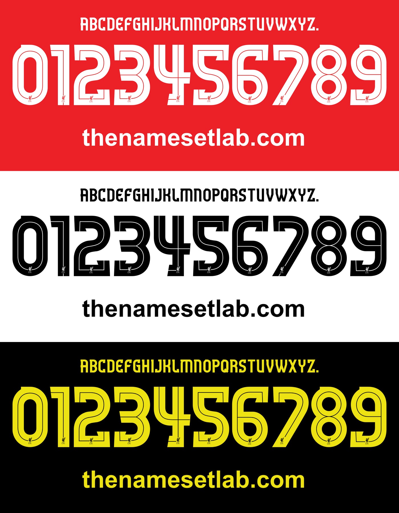 Liverpool 2010-2018 UCL / Cup Font Nameset AI Vector File – Retro ...