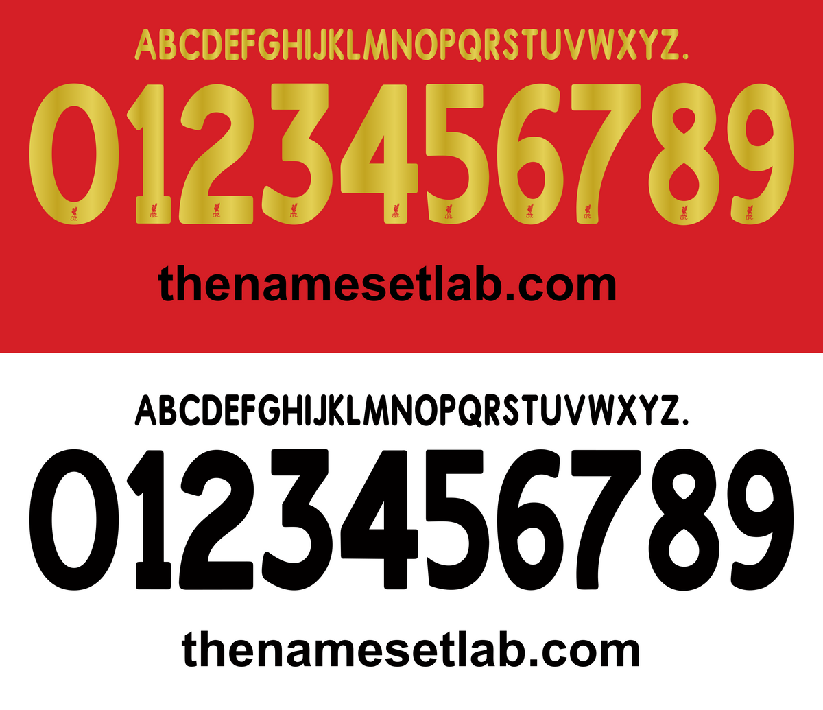 Liverpool 2005-2006 UCL / Cup Font Nameset AI Vector File – Retro ...