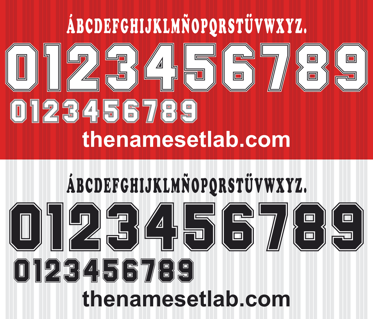 Spain 1994 Football Nameset AI Vector File – Retro Football Shirts