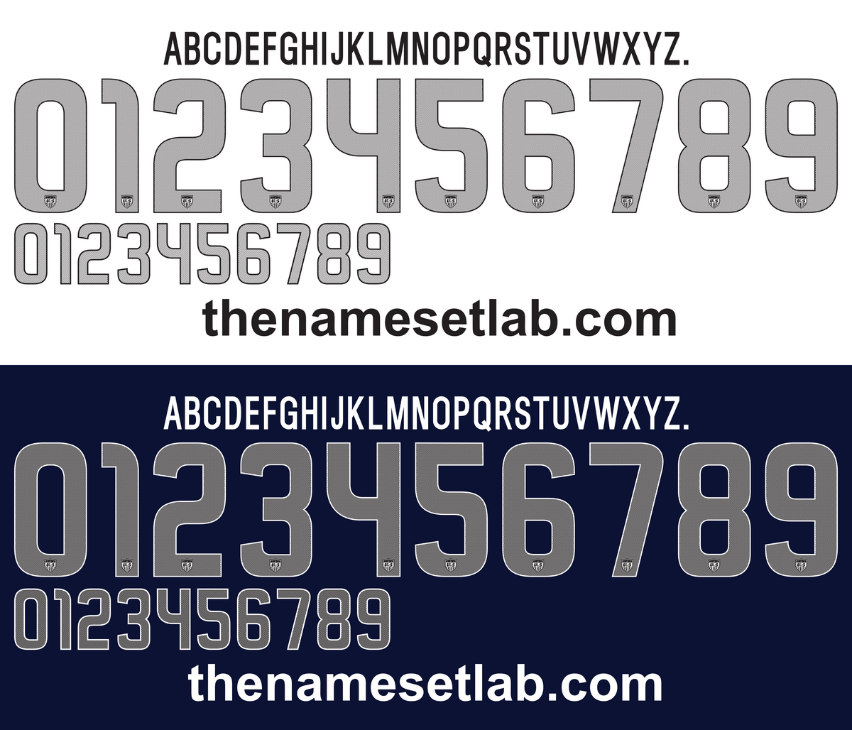 USA 2012 Football Nameset AI Vector File – Retro Football Shirts