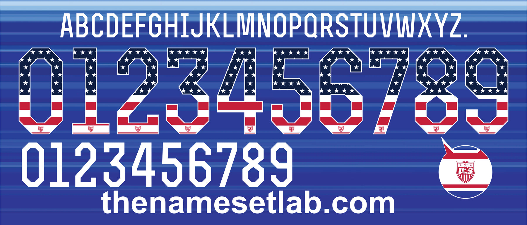 USA ID 2015 Football Nameset AI Vector File – Retro Football Shirts